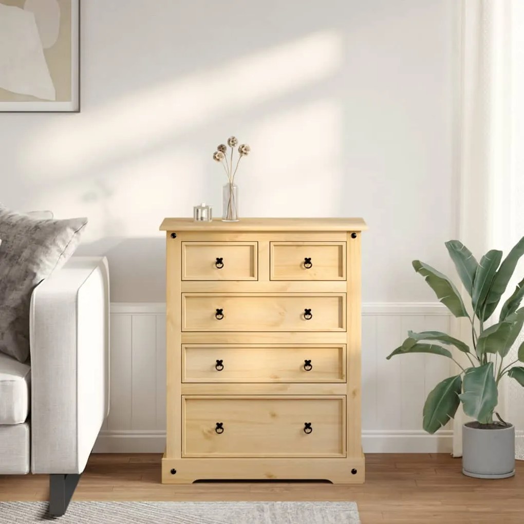 Komoda Corona 92 X 48 X 114 Cm Masivní Borové Dřevo