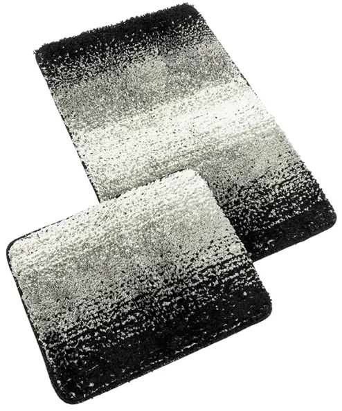 Bellatex koupelnové předložky BANYSILVER bez výkroje sada 60x100, 60x50 cm Černá,Šedá