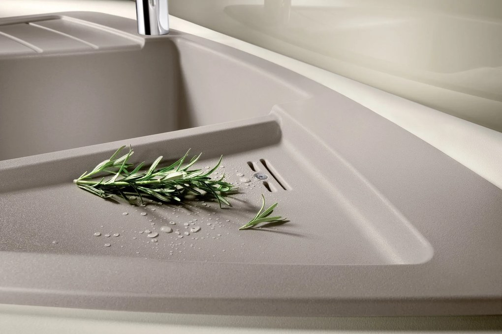 Blanco Zia 9 E, silgranitový dřez 930x510x180 mm, 1-komorový, bílá soft, BLA-527212