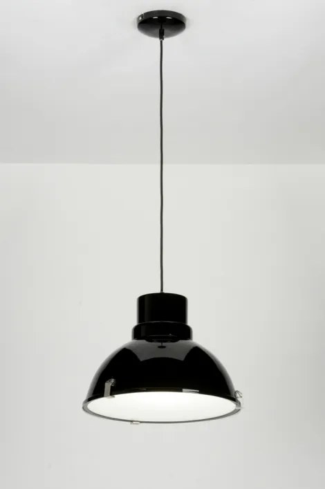 Závěsné černé retro svítidlo Blackbruin