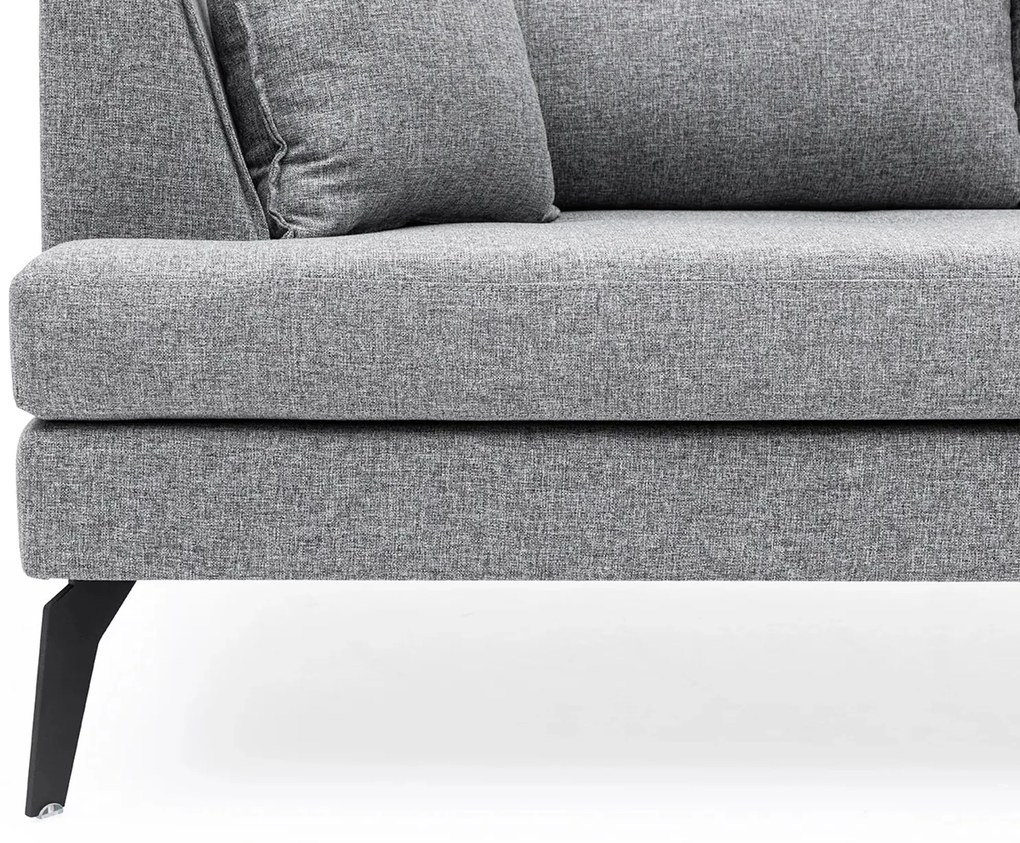Hanah Home Rohová pohovka BOBO světle šedá pravá