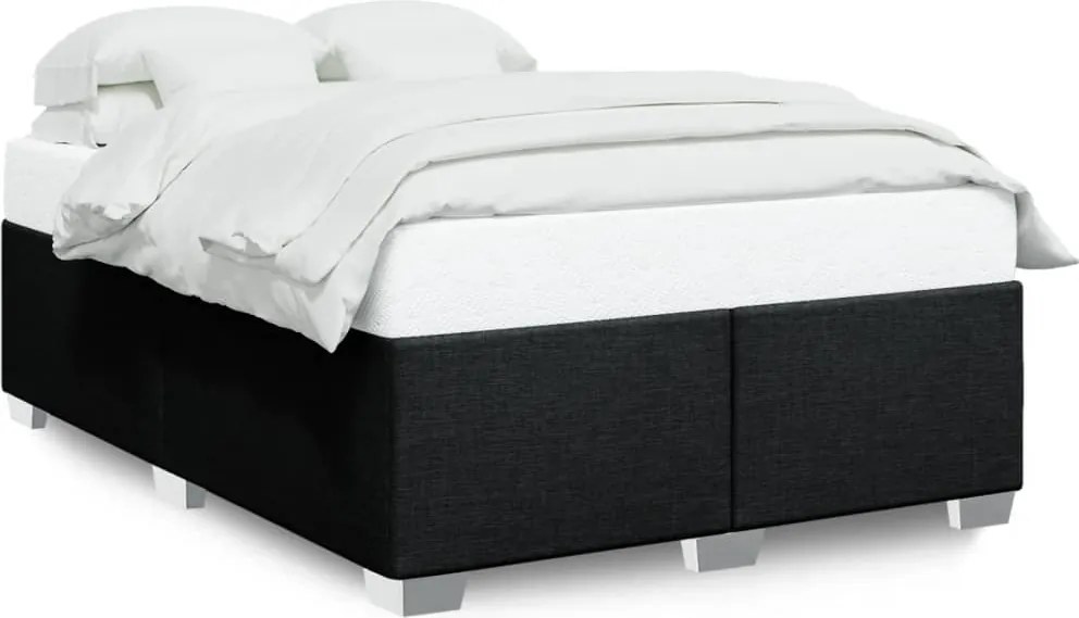 Rám postele bez matrace černý 160 x 200 cm textil 3284487