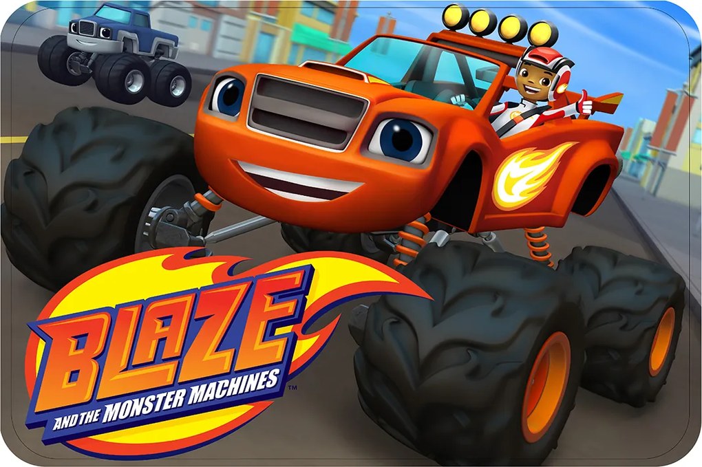 Dětská koupelnová předložka Plamínek a Čtyřkoláci Monster Truck 40 × 60 cm