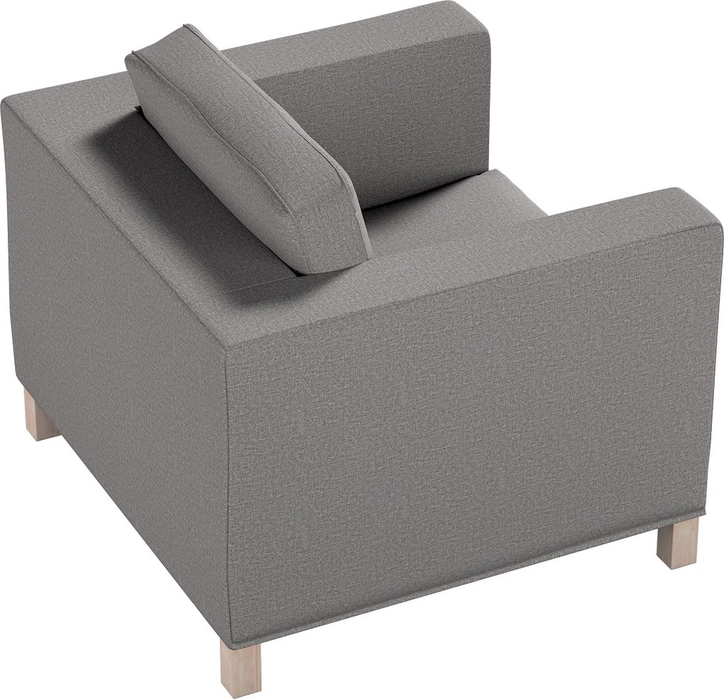Potah na křesko IKEA Karlanda, krátký barva šedá látka pletený vzor