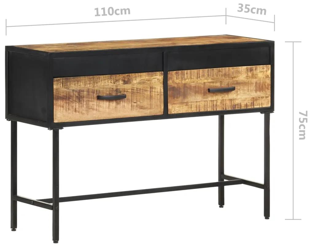 vidaXL Konzolový stolek 110 x 35 x 75 cm hrubé mangovníkové dřevo