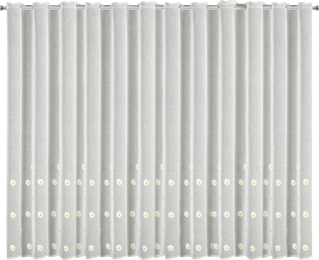 ZÁCLONA NA POUTKÁCH BELLIS 350X145 CM KVĚTY