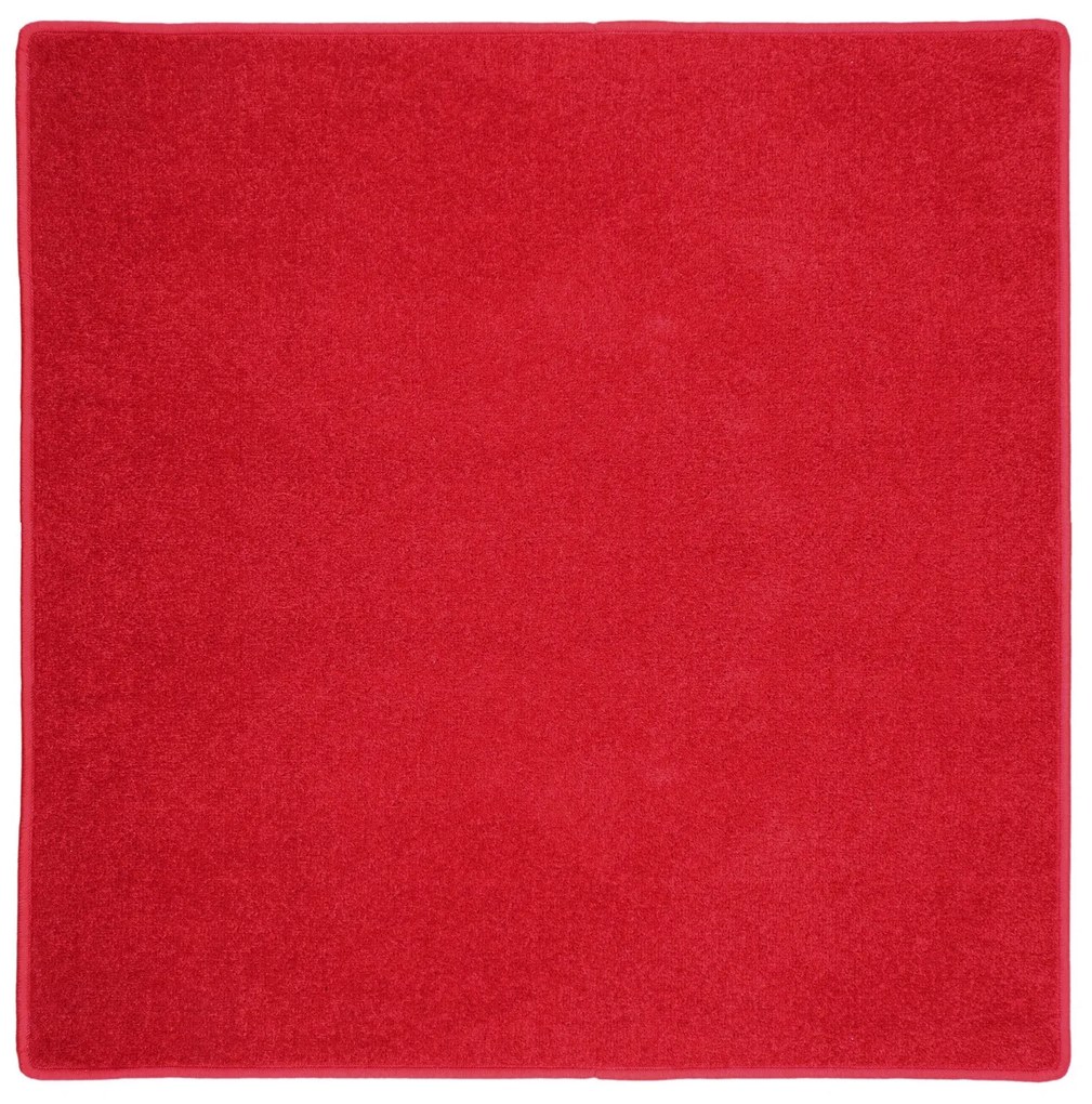 Spoltex, Kusový koberec Eton červený 15 čtverec, 180x180, červená, obývací pokoj