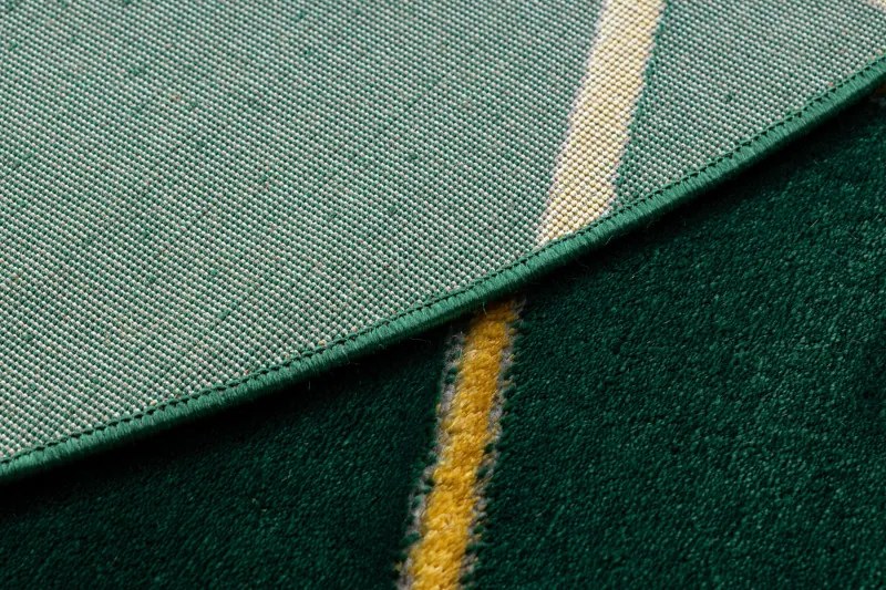 Dywany Łuszczów, Kusový koberec Emerald 1013 green and gold kruh, 160x160 (průměr) kruh, zelená, chodba / předsíň