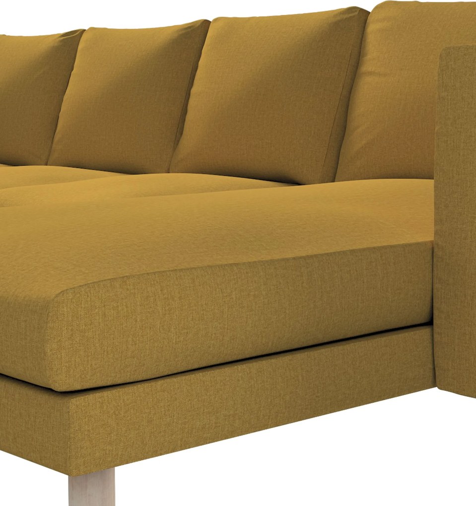 Potah na pohovku IKEA Norsborg 4-místná se šezlongem barva žlutá látka pletený vzor