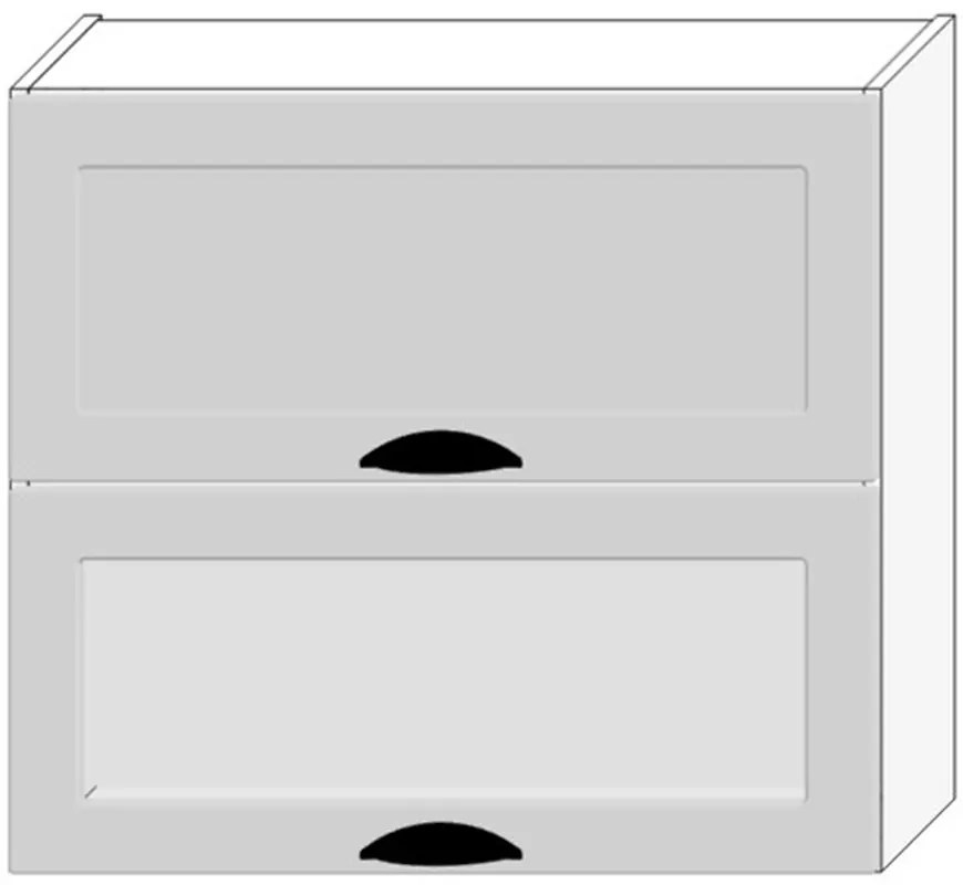 Kuchyňská Skříňka Adele W80grf/2 Sd šedá mat/bílá