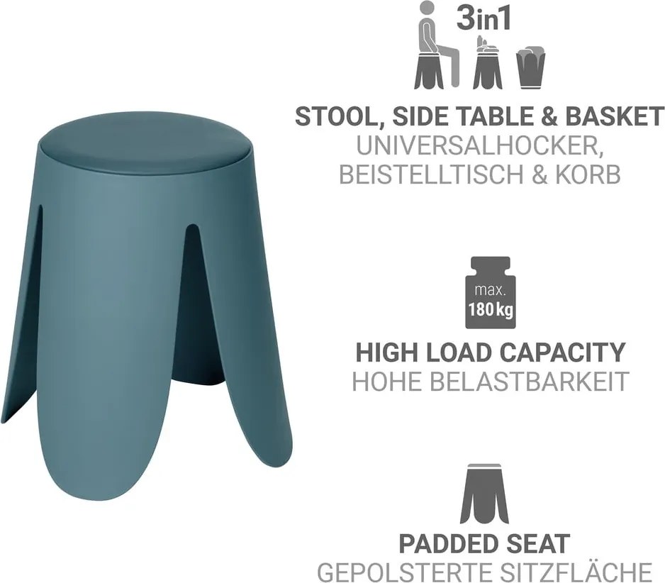 Plastová stohovatelná stolička v petrolejové barvě Comiso – Wenko