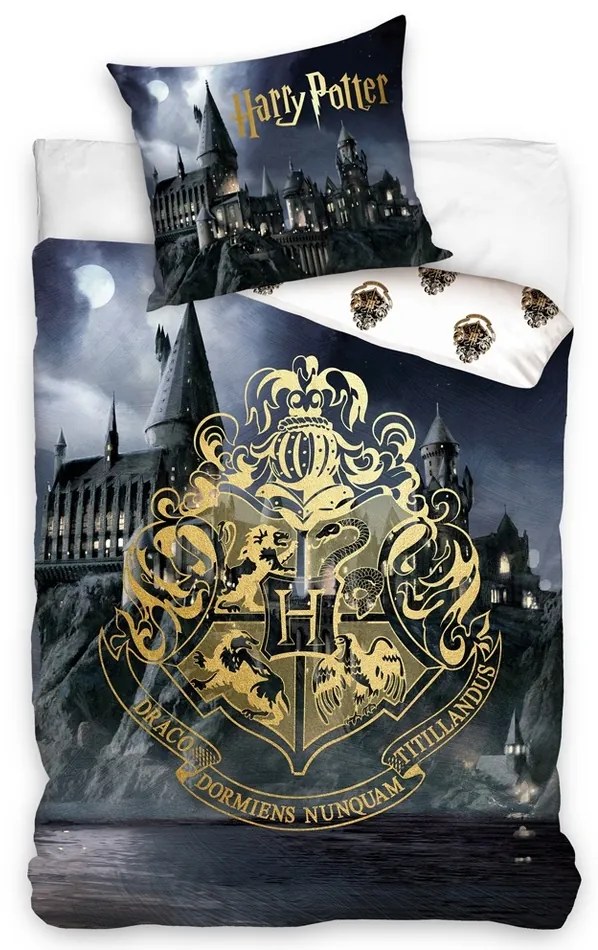 Carbotex Bavlněné povlečení Harry Potter Cesta do Bradavic, 140 x 200 cm, 70 x 90 cm