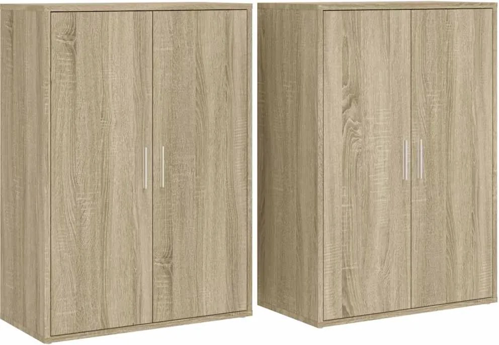 Příborníky 2 ks dub sonoma 60 x 31 x 84 cm kompozitní dřevo 3276569