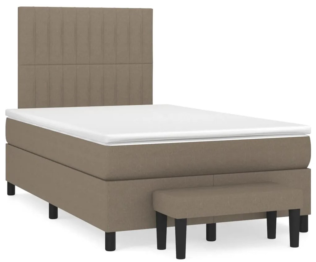 Box spring postel s matrací taupe 120x190 cm textil 3270373
