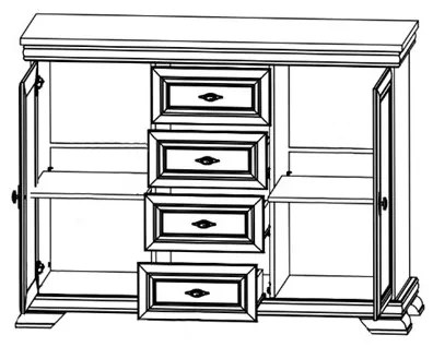 Obývací stěna KORA s | 6 dílů | 432 cm | samoa king