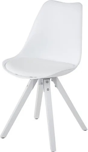 Jídelní židle Edima II White / white PU Wax / white rubber
