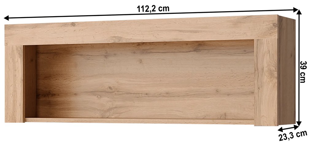 Kondela Visací regál 110, dub wotan, MORATIZ