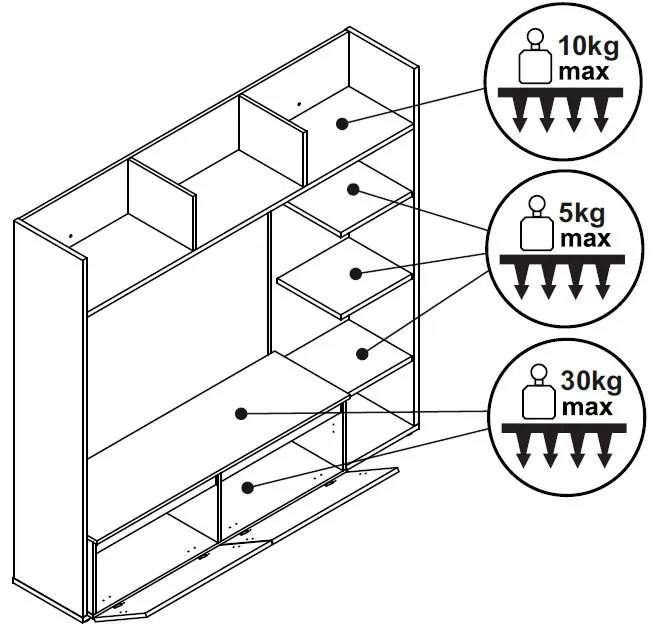 TV stěna Douglas, dub artisan