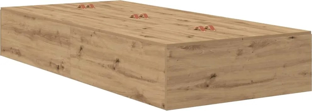 Rám postele s úložným prostorem Artisanový dub 100 x 200 cm 3335356