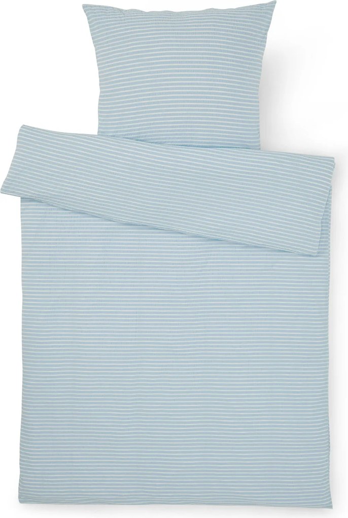 Tchibo - Krepové povlečení, standardní velikost, modrá