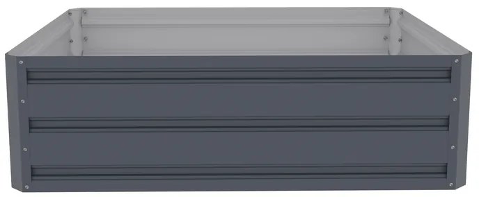 Vyvýšený záhon pozinkovaný plech šedá Rojaplast 80x60 cm