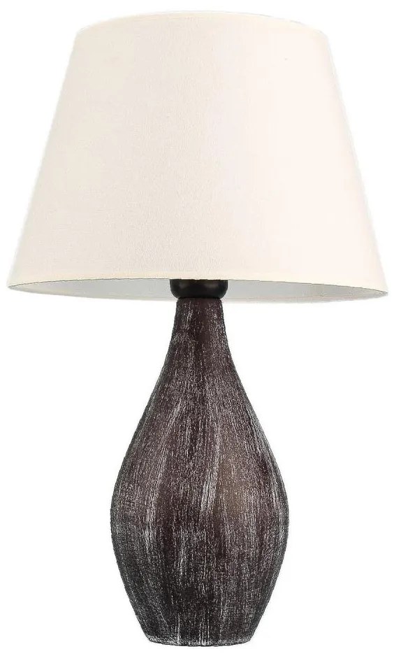 Stolní lampa RAMZES 1xE27/40W/230V bílá/hnědá Biano.cz