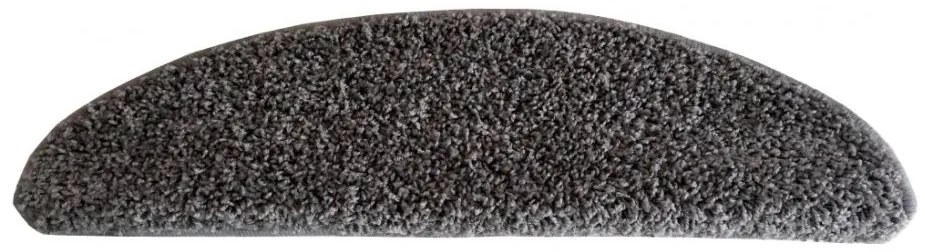 Vopi koberce Nášlapy na schody šedý Color shaggy půlkruh - 28x65 půlkruh (rozměr včetně ohybu)