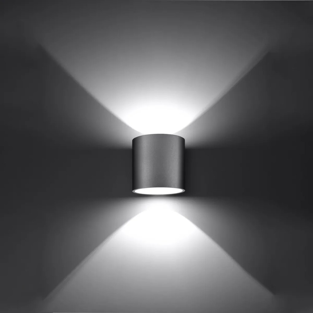 Sollux Lighting Nástěnné svítidlo ORBIS 1 šedé