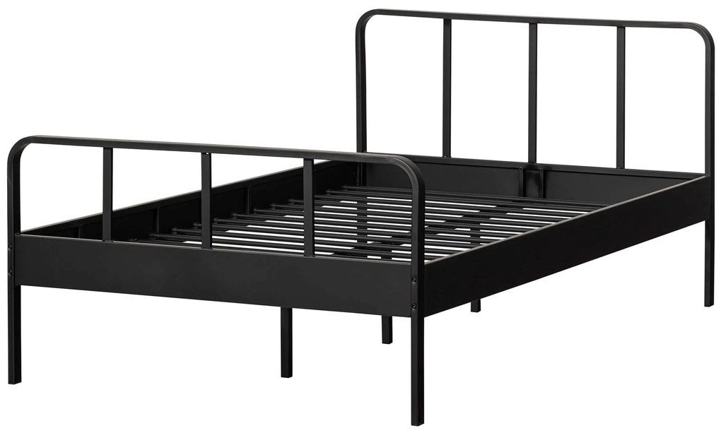 Kovová postel 120 x 200 cm emesa černá MUZZA