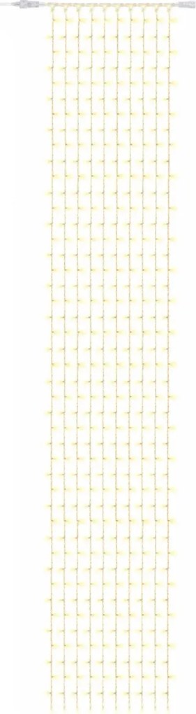 Easy Fix LED světelný závěs interiér, 100 × 700 cm, teple bílá, 600 diod, 10 pramenů, čirý kabel, IP20, prodlužovací