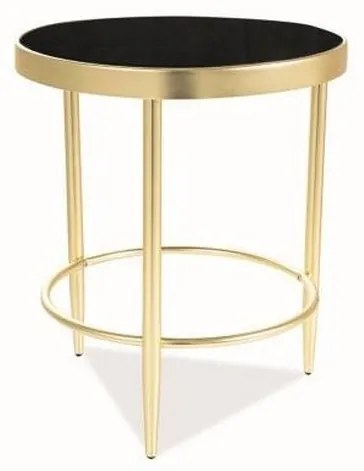 Konferenční stolek MYSTIC C, 42x48x42, černá/zlatá