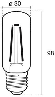 Century 092727 LED žárovka trubková E27 9W 2700K, průměr 3cm x 9,8cm