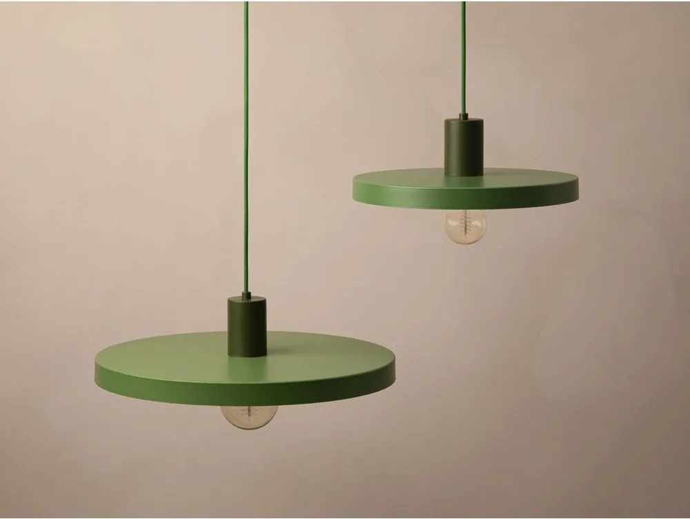 Zelené kovové závěsné svítidlo ø 40 cm Ori – Micadoni