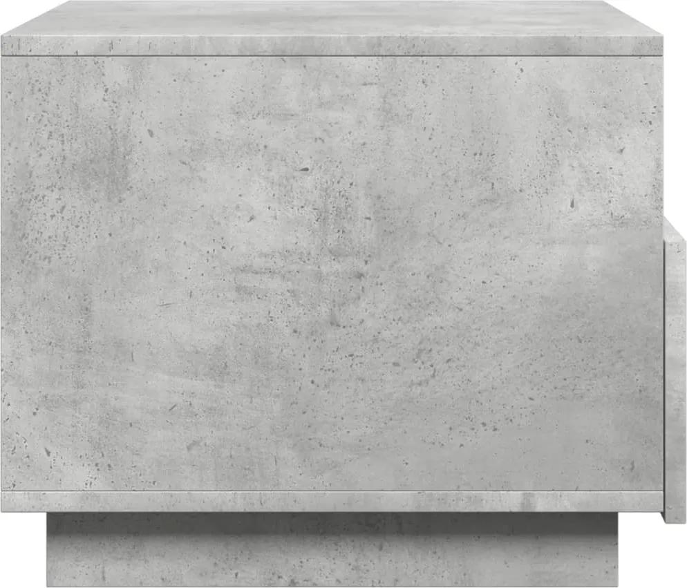 vidaXL Konferenční stolek s LED osvětlením 50 x 49 x 40 cm [839829] Barva: Betonová šedá