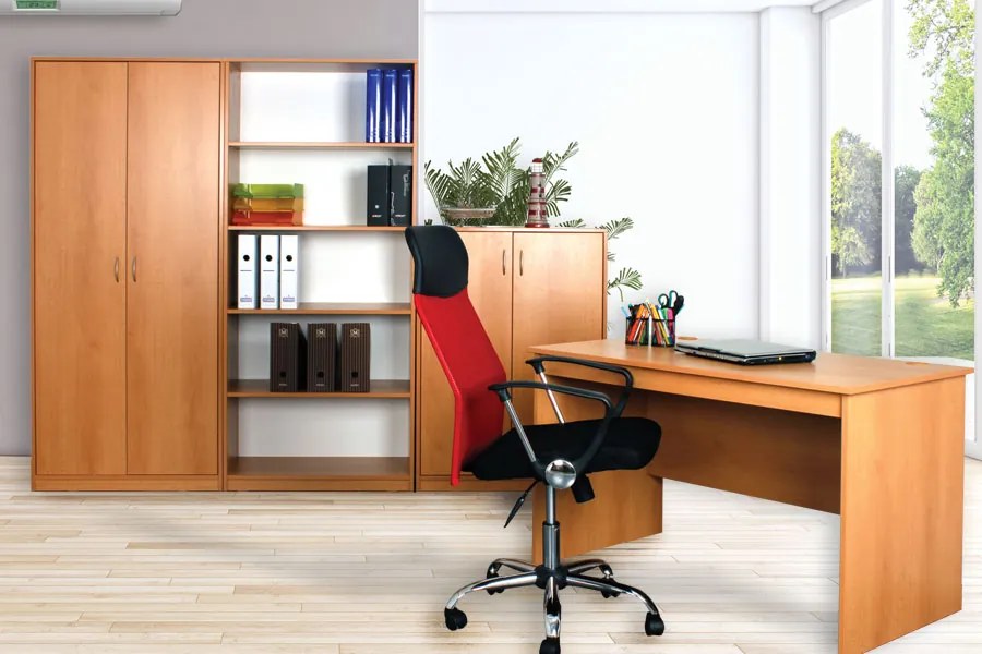 Policová skříňka s barem C525 Office 80x40 cm, český výrobek