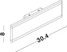 Nástěnné LED svítidlo NOVA LUCE LINE 2x8W 3000K 9115908