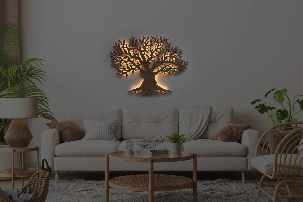 Li-Go "Olivovník" světelný strom 230V 80x62 cm provedení povrchu: dub