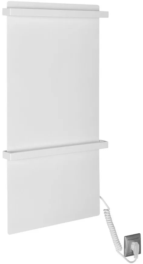 Sapho, ELMIS Elektrický sušák ručníků 400x800mm, 120W, hliník, bílá matná, EB420