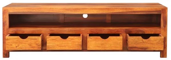 Indický nábytek - TV stolek Amba 160x50x45 z indického masivu palisandr Světle medová