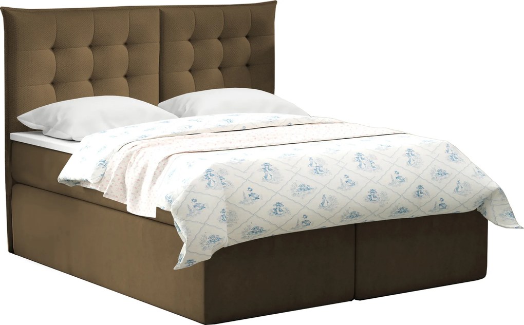 Eka Kontinentální čalouněná postel Soft - Cassablanca (180x200 cm) Barva látky Trinity: Světle béžová (Trinity 2303)