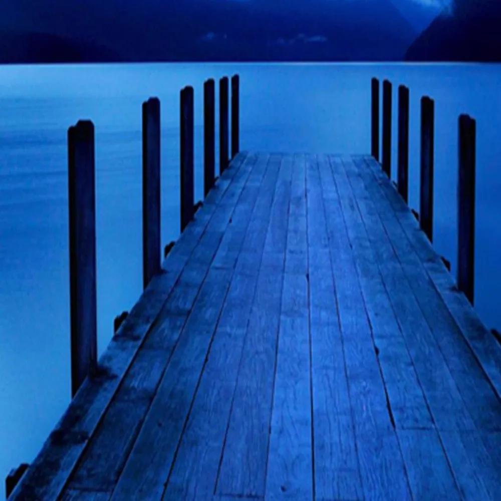 Ozdobný paraván Modrá krajina - 180x170 cm, pětidílný, obustranný paraván 360°