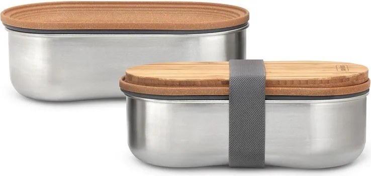 Dělený svačinový box 2 ks Bento – Black + Blum