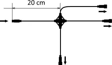 Easy Fix T rozbočovač, 3 výstupy, bílý, IP44