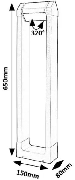 Rabalux 77104 - LED Venkovní lampa MEDNA LED/8W/230V IP54