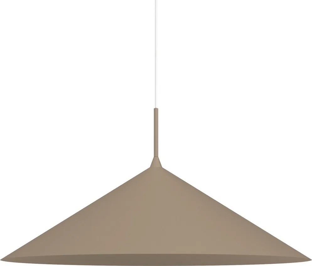Závěsné svítidlo Capital, 1x tmavě obéžové kovové stínítko, (fi 60cm), be