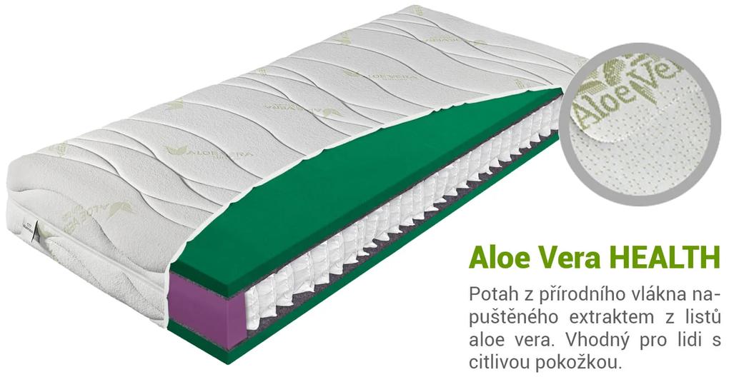 Taštičková pružinová matrace Zion AloeVera 160x200 Potah: Carbon (příplatkový potah)