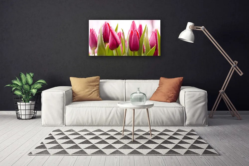 Obraz na plátně Tulipány Květiny Rostlina 125x50 cm