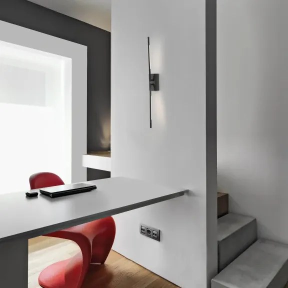 Designové nástěnné svítidlo Raccio B 6 černé