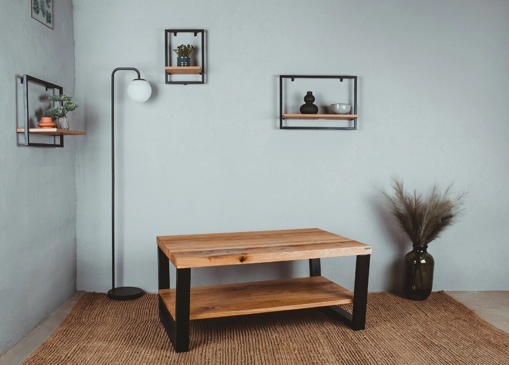 Wudboys Konferenční stůl THICK No.1 Barva kovu: Bílá, Dřevo: Buk, Rozměr: 1000x600, moderní skandinávský styl