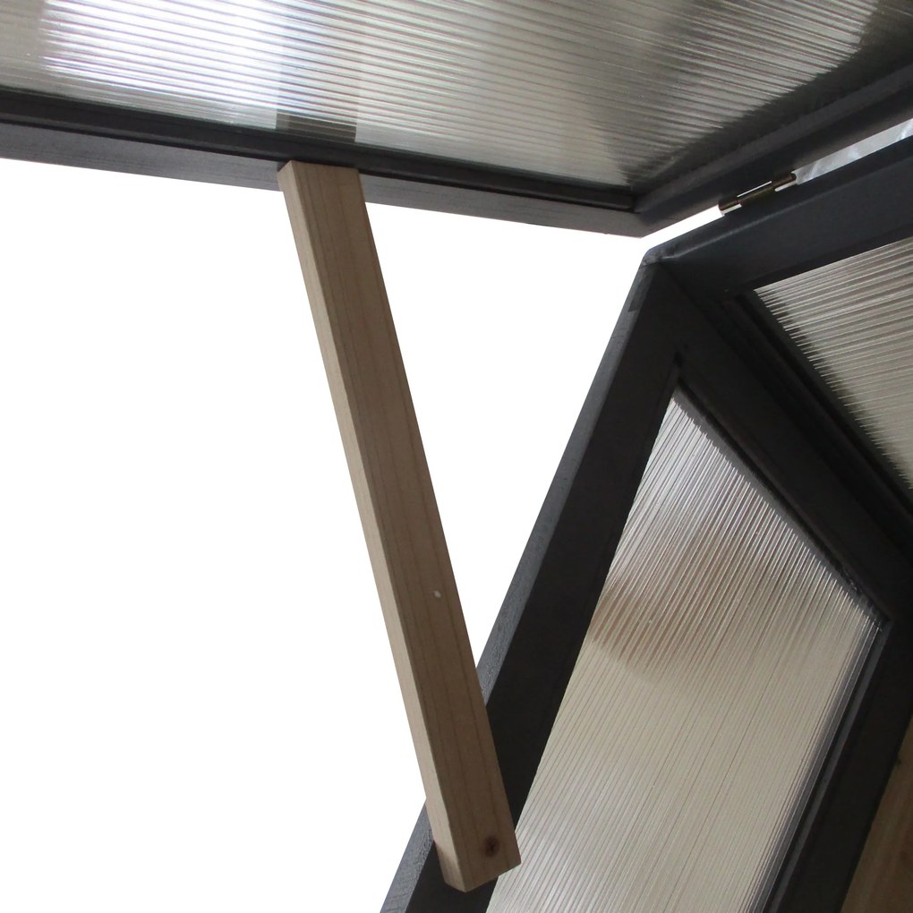 Outsunny Dřevěný Zahradní Záhon s Krytem 2-v-1 Skleník pro Rajčata Zeleninový Záhon Bylinkový Záhon na Balkon a Terasu Polykarbonát Šedý 120 x 54 x 1…
